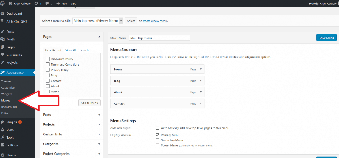 How to Add Posts to Categories on Your Menu - Rigel Celeste